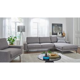 Creation BY ROLF BENZ Ecksofa &raquo;CR.450, Designecksofa, Polsterecke, Breite 294cm, L-Form&laquo; Armlehne breit und niedrig, Alugussf&uuml;&szlig;e in umbragrau, Breite 