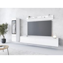 Home Affaire Wohnwand &raquo;VERA I, Vitrinen T&uuml;ranschlag links/rechts wechselbar&laquo; Komplett-Set, 3 Stk. tlg. wei&szlig; B/H/T: 230cmcm x 130cmcm x 33cmcm, ohne 