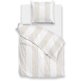 ZO HOME Bettw&auml;sche &raquo;Zohome Bettw&auml;sche Tratti-di-Satinado&laquo; 2 Bettw&auml;sche aus 100% Baumwolle, hochwertige Mako-Satin, ab 135x200 cm. beige Mako-Satin, 