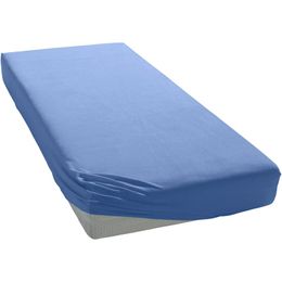 bellana Spannbettlaken &raquo;bellana Frottier&laquo; weich und angenehm zur Haut blau Frottee, Obermaterial: 80% Baumwolle, 20% Polyester B/L: 200cm, 1 Stk., 