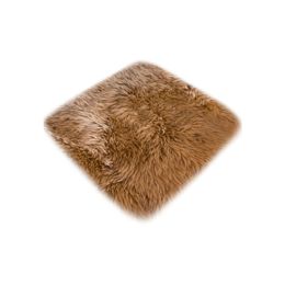 LUXOR living Stuhlkissen &raquo;Sitzauflage Lammfell&laquo; ungepolstert, rund oder eckig, echtes Lammfell, auch als 4er Set braun Lammfell B/L: 34cm x 34cm, 1 