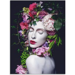 Artland Wandbild &raquo;Sch&ouml;ne Blumenk&ouml;nigin&laquo; Bilder von Frauen 1 Stk. tlg. als Alubild, Leinwandbild, Poster in verschied. Gr&ouml;&szlig;en bunt B/H/T: 60cm x 80cm, Alu-