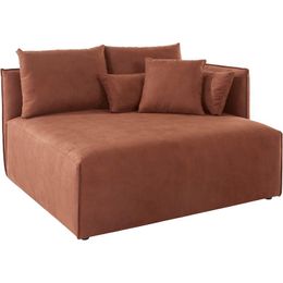OTTO home Ottomane &raquo;N&ouml;re&laquo; kurzes Lounge-Modul - zum Zusammenstellen, Breite 138 cm, Tiefe 128 cm braun 100% Polyester B/H/T: 138cm x 86cm x 128cm, 
