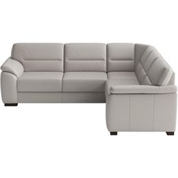 Sit & More sit&more Ecksofa &raquo;Montego Leder, L-Form, B: 255cm&laquo; wahlweise mit Schlaffunktion und Schubkasten beige B/H/T: 255cm x 88cm x 225cm, NaturLEDER Stoff, 
