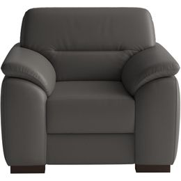 Sit & More sit&more Sessel &raquo;Montego&laquo; mit Federkern grau NaturLEDER , B/H/T: 106cm x 88cm x 90cm