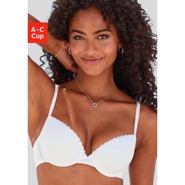 Vivance Push-up-BH mit B&uuml;gel aus weicher Baumwollqualit&auml;t wei&szlig; 75, Cup C Push-up-BH
