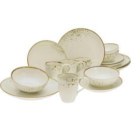 Creatable Kombiservice &raquo;Nature Collection&laquo; Reaktivglasur, jedes St&uuml;ck ein Unikat beige Steinzeug 16 Stk.