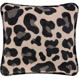 Biederlack Dekokissen &raquo;Leo Part&laquo; im angesagten Leodesign schwarz-wei&szlig; Baumwolle, Polyacryl, Polyester B/L: 50cm x 50cm, 1 Stk.