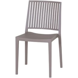 siena GARDEN Gartensessel &raquo;Lane 2er Set Stapelstuhl taupe&laquo; Set, 2 Stk. tlg. Gestell, Polypropylen/Glasfaser grau B/H/T: 46cm x 82cm x 56cm