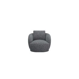FLEXLUX Sessel &raquo;Torino, rund, drehbar, Einzelsofa, Polstersessel,&laquo; Modernes, organisches Sessel-Design, Kaltschaum, Wellenunterfederung grau 100% 