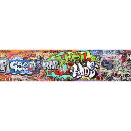 Express K&uuml;chen K&uuml;chenr&uuml;ckwand &raquo;Graffiti&laquo; bunt B/H: 240cm x 55,9cm K&uuml;chenr&uuml;ckwand