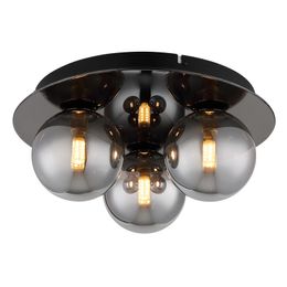 OTTO home Deckenleuchte &raquo;Amellia&laquo; G9 1 Stk. Glas Rauchfarben, Durchmesser 35cm; H&ouml;he:15cm, Glaskugeln, Deckenlampe schwarz 3, &Oslash; 35cm H: 15cm, 1 Stk.