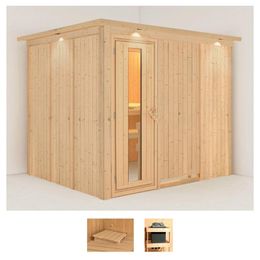 Karibu Sauna &raquo;Gitte&laquo; Set, ohne Ofen beige ohne Ofen, (ohne Ofen)