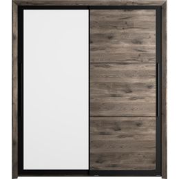 Kleiderschrank &raquo;Kleiderschrank 2 T&uuml;ren, Kinderkleiderschrank&laquo; In 2 Farben erh&auml;ltlich braun Holzwerkstoff Eiche braun, B/H/T: 191cm x 220cm x 63cm, 