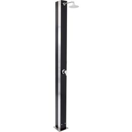 summer fun Gartendusche &raquo;Solardusche Exquisit aus Edelstahl mit Glasfront 18l&laquo; schwarz Aluminium, Edelstahl Einheitsgr&ouml;&szlig;e