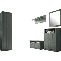 Home Affaire Garderobenschrank &raquo;ASCOT&laquo; Set, 5 Stk. tlg. gr&uuml;n B/H/T: 50cm x 197cm x 43cm