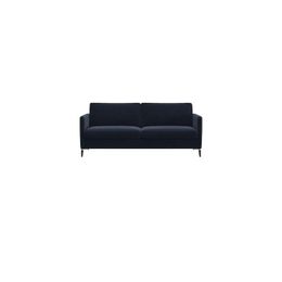 FLEXLUX 2,5-Sitzer &raquo;Fiore, super bequem durch hochwertigen Sitzaufbau mit Kaltschaum&laquo; schmale Armlehnen, F&uuml;&szlig;e Alu+schwarz blau 100% Polyester B/H/T: 