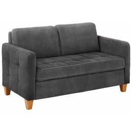 Home Affaire 2-Sitzer &raquo;Earl&laquo; grau Struktur fein (100% Polyester);Luxus-Microfaser ALTARA NUBUCK (100% Polyester);Luxus-Microfaser in Lederoptik (100% 