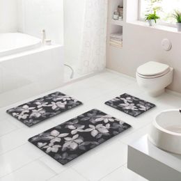 Grund Badematte &raquo;Umbria&laquo; H&ouml;he 20 mm rutschhemmend beschichtet fu&szlig;bodenheizungsgeeignet Modernes Bl&auml;ttermuster in Black oder Taupe, 5 Jahre Garantie schwarz 