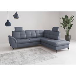 Sit & More sit&more Ecksofa &raquo;Zora&laquo; B/H/T: 212cm, NaturLEDER Stoff, Ottomane rechts,mit Bett,mit Bettkasten