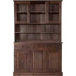 OTTO home Buffet &raquo;Liotta&laquo; mit 2 Schubkasten u. 6 verstellbare Einlegeb&ouml;den, massives Kiefernholz braun Massivholz B/H/T: 118cm x 180cm x 34cm, 