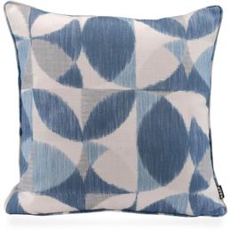 HOCK Dekokissen &raquo;Marbella&laquo; Outdoor, Batik-Look, schmutz-& wasserabweisend, mit Rei&szlig;verschluss blau Leinen, Polyester B/L: 50cm x 50cm, 1 Stk.