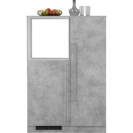 Wiho-K&uuml;chen wiho K&uuml;chen K&uuml;che &raquo;Chicago&laquo; Back-/K&uuml;hlmodul, wahlweise mit E-Ger&auml;ten, Breite 110 cm grau B/H/T: 110cm x 85cm x 57cm, ohne E-Ger&auml;te