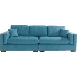Home Affaire Big-Sofa &raquo;Fresh Pond&laquo; in vielen Bezugsqualit&auml;ten und Farben, B/T/H: 290/96/95 cm blau 100% Polyester B/H/T: 290cm x 95cm x 96cm, Struktur