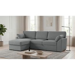 OTTO home Ecksofa &raquo;Citry&laquo; Breite 246 cm, Chenille, Bettfunktion, Bettkasten, L-Form grau 100% polyester B/H/T: 246cm x 88cm x 156cm, Chenille, 