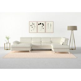 Sit & More sit&more Wohnlandschaft &raquo;Cabrio U-Form, B: 359 cm, mit Sitztiefen-, Arm- & Kopfteilverstellung&laquo; 3 Nierenkissen, Federkern, optional Schlaffunktion und