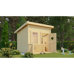 Nordic Holz Spielhaus &raquo;FLIPP&laquo; BxTxH: 230x191x188 cm beige Holz Einheitsgr&ouml;&szlig;e