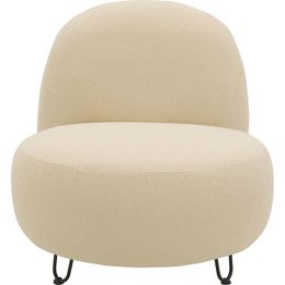 DOMO collection Sessel &raquo;Poika ideal f&uuml;r Terrasse, Garten, Balkon&laquo; Formsch&ouml;ner Outdoor-Polstersessel, Bezug Fellimitat beige 30% Polyester, 15% Acryl, 