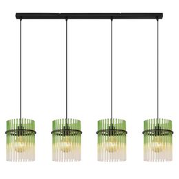 Globo LIGHTING H&auml;ngeleuchte &raquo;GORLEY&laquo; E27 1 Stk. H&auml;ngelampe Glasst&auml;be elegant Wohnzimmer/Esszimmer gr&uuml;n H: 140cm, 1 Stk.