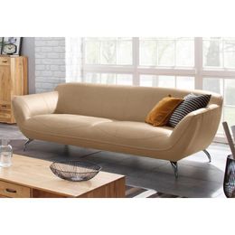 GUTMANN FACTORY 3-Sitzer &raquo;Venezuela&laquo; braun Leder B/H/T: 245cm x 83cm x 115cm, Semi-Anilin-Leder