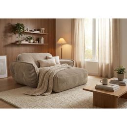 Trendmanufaktur Chaiselongue &raquo;Be Fluffy, mit Rundumbezug, Loveseat mit moderner breiter Kedernaht&laquo; mit softem Sitzkomfort, in hochwertigem Breitcord 