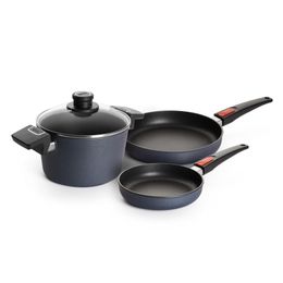 WOLL MADE IN GERMANY Pfannen-Set &raquo;Diamond Lite&laquo; Aluminiumguss Set, Flachpfanne &Oslash; 20 cm, Hochrandpfanne &Oslash; 24 cm, Topf &Oslash; 20 cm, 4 Stk. tlg. Induktion, 