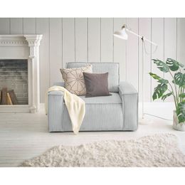 OTTO home Sessel &raquo;SHERWOOD Cord Love-Seat&laquo; passend zur Polster-Serie SHERWOOD grau 100% Polyester Cord, B/H/T: 120cm x 85cm x 86cm