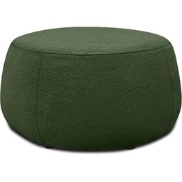 DOMO collection Hocker &raquo;800012 elegant und zeitlos, Solit&auml;r, bequem, B/T 75/75cm&laquo; Hocker rund gepolstert gr&uuml;n 100% Polyester B/H/T: 75cm x 42cm x 75cm