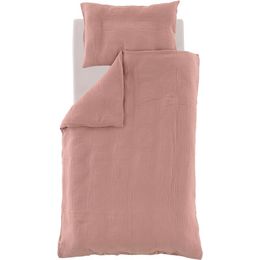 Tr&auml;umeland Babybettw&auml;sche &raquo;Bio-Baumwolle&laquo; 2 Stk. GOTS zertifiziert - aus Bio-Baumwolle rosa Musselin, Obermaterial: 100% Baumwolle B/L: 100cm x 135cm, 1 Stk., 1 