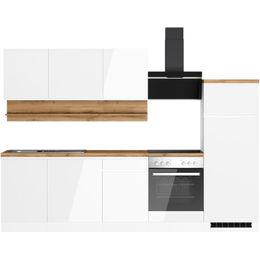 KOCHSTATION K&uuml;chenzeile &raquo;KS-Virginia,neu in verbesserter Ausf&uuml;hrung&laquo; Arbeitsplatte 38 mm stark, Stauraum, Softclose, Breite 280 cm, Soft-Close, 