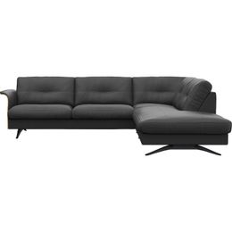 FLEXLUX Ecksofa &raquo;Glow bequem und komfortabel durch hochwertigen Sitzaufbau, L-Form&laquo; Skandinavisches Design, In hochwertiger Verarbeitung schwarz 100% 