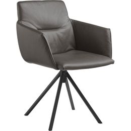 Musterring Polsterstuhl &raquo;JustB! SP500&laquo; () 1 Stk.mit Armlehne, wahlweise mit Drehfunktion, Stativgestell in schwarz grau 1 Stk., Longlife Xtra-Leder Z77, drehbar