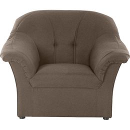 DOMO collection Sessel &raquo;Pegnitz zeitlos, elegant und bequem&laquo; braun 100% Polyester Struktur fein, B/H/T: 105cm x 82cm x 82cm