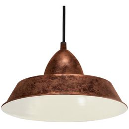 Eglo H&auml;ngeleuchte &raquo;AUCKLAND Pendellampe, Stahl, E27, IP20, Vintage, Esszimmerlampe, Lampe&laquo; E27 H&auml;ngeleuchte, H110 x &Oslash;26 cm, kupferfarben-antik, 1X60W 