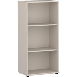 FORTE Regal &raquo;Tempra, Mehrzweckregal schmal, H&ouml;he 111,1cm, 2 Ablageb&ouml;den&laquo; Breite 54 cm beige Holzwerkstoff B/H/T: 54cm x 111cm x 34,8cm, 3 Stk. offene 