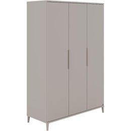 YUNY by PAIDI Kleiderschrank &raquo;BROTHER STU inkl. Kleiderstangen und Einlegeb&ouml;den&laquo; B/H/T ca. 130x195x52cm, Taupe, zertifizierte Qualit&auml;t, Soft-Close 