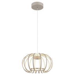 Globo LIGHTING H&auml;ngeleuchte &raquo;RIBBON&laquo; LED-Modul 1 Stk. Warmwei&szlig; H&auml;ngeleuchte, Opalglas, 3 Helligkeitsstufen, LED 40W beige 1, &Oslash; 40cm H: 120cm, 1 Stk.