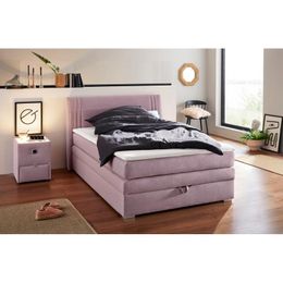 Jockenh&ouml;fer Boxspringbett &raquo;"Amira", mit Bettkasten und Topper&laquo; erh&auml;ltlich in den Breiten 120,140 & 180cm rosa Bezug: 100% Polyester;Topper und Matratzenspiegel: 
