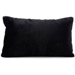 G&ouml;zze Dekokissen &raquo;Uni Flauschkissen LaPit&laquo; schwarz Polyester B/L: 30cm x 50cm, 1 Stk.