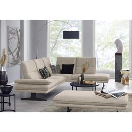 W.Schillig Ecksofa &raquo;broadway, Designsofa, toller Sitzkomfort, zeitlos, elegant, L-Form&laquo; Sitztiefenverstellung, Kopfteil- & Seitenteilverstellung, 
